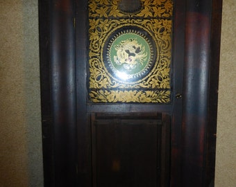 Shabby chic vintage wooden clock display case ornate display