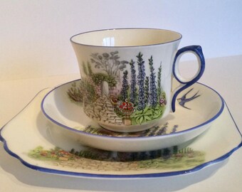 Blue floral china | Etsy