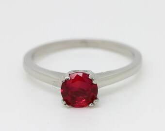 Ruby engagement ring | Etsy