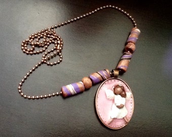 Polymer clay angel | Etsy