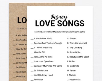 Love songs game | Etsy