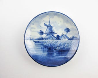 Delft windmill plate | Etsy