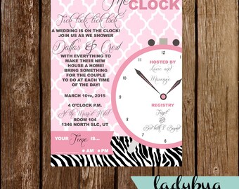 Around the Clock Bridal Shower Invitation