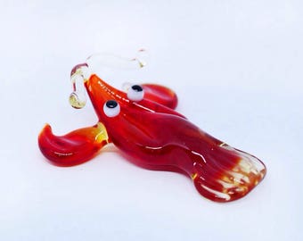 Lobster glass Miniature glass Crayfish art glass Crayfish