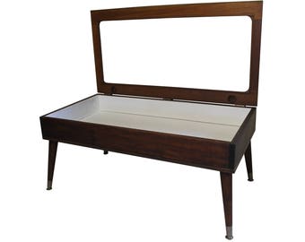 Shabby chic vintage wooden clock display case ornate display