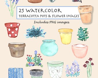 Flower pot clip art | Etsy