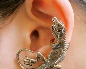 Ear Cuff Ear Wrap Lizard Earring Gecko Ear Cuff Bronze Lizard