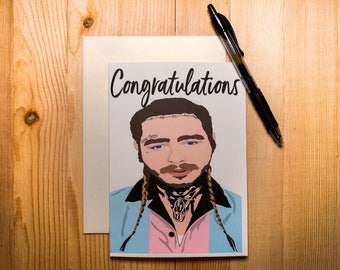 Post malone card | Etsy