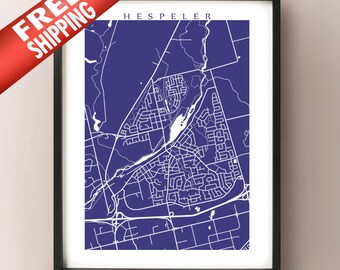 Port Perry Map Print Ontario Poster Art