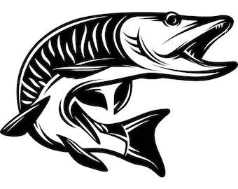 Musky drawing | Etsy