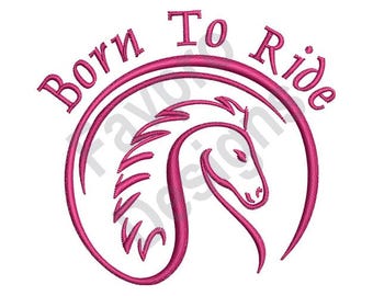 Horse Head Machine Embroidery Design