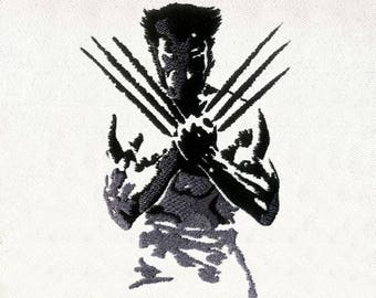 Wolverine embroidery | Etsy