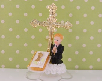 First Communion Chalice Cake Topper Boy First Communion