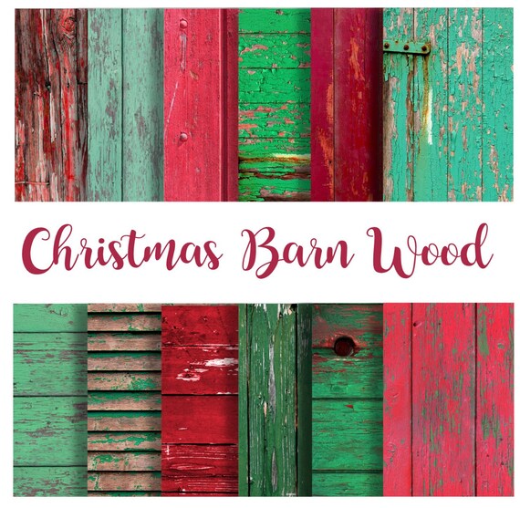 RUSTIC CHRISTMAS Digital PAPER printable Barn Wood Texture
