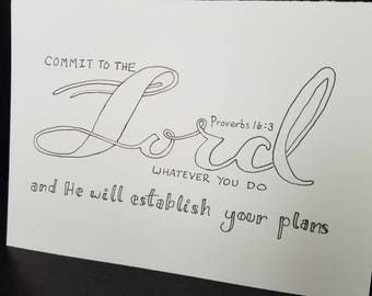 Proverbs 16 3 | Etsy