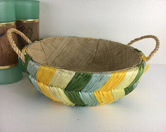 Raffia basket | Etsy