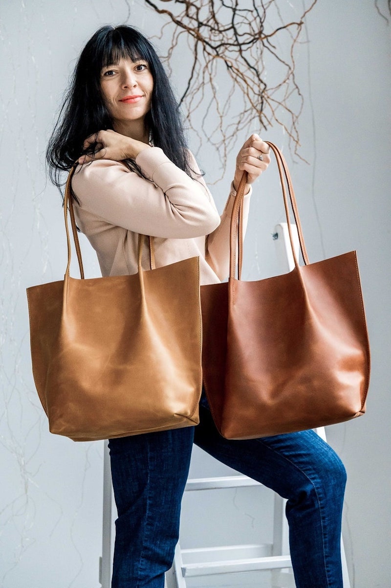 The Best Leather Tote Bags For Women | Etsy