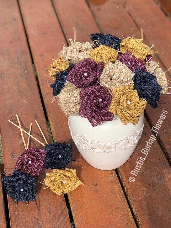 RusticBurlapFlowers - Etsy