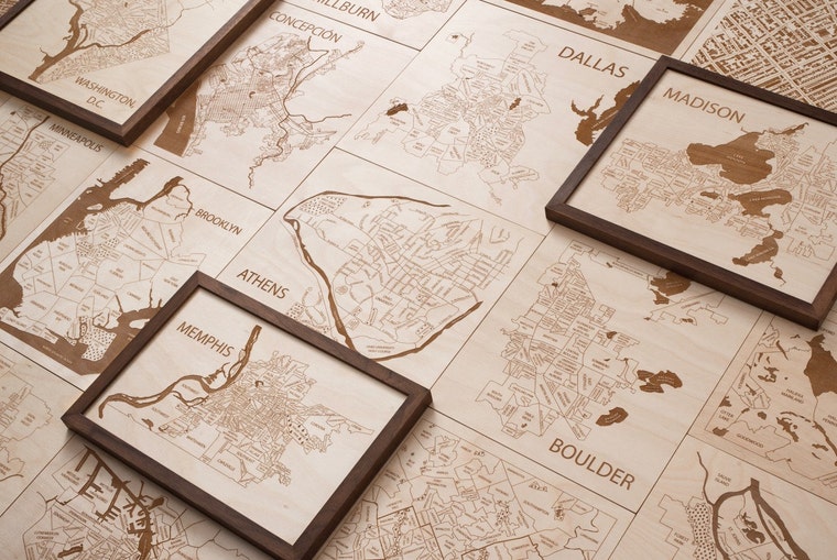 EtchedAtlas - Neighborhood Maps, Wood Wall Art, Laser Engraved Art - Etsy