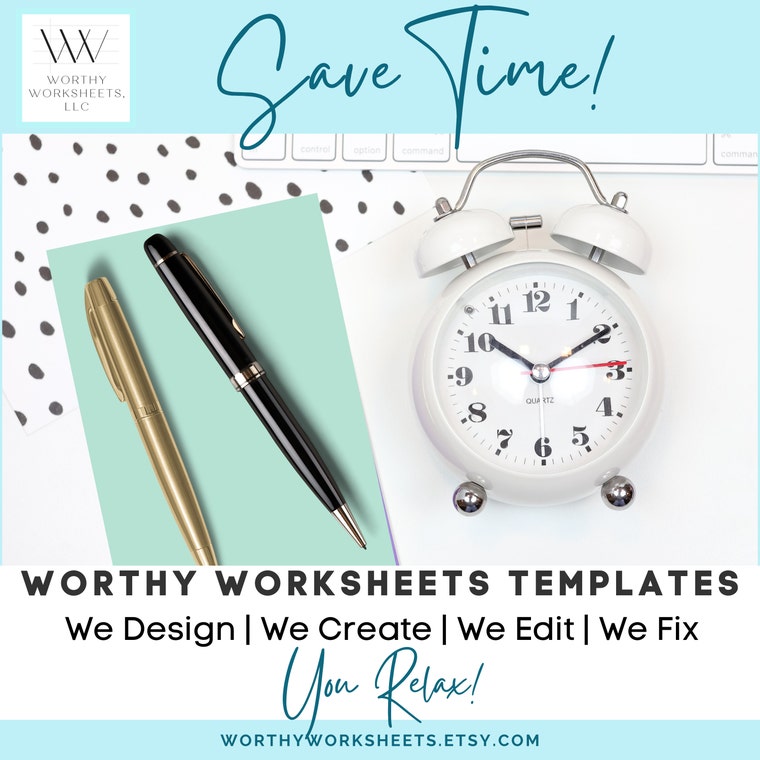 WorthyWorksheets - Etsy