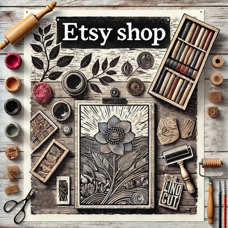 LinocutArtShop - Etsy