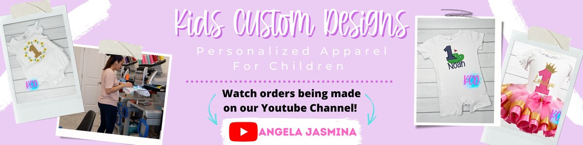 Custom kids embroidery for birthdays and baby by KCDBoutique