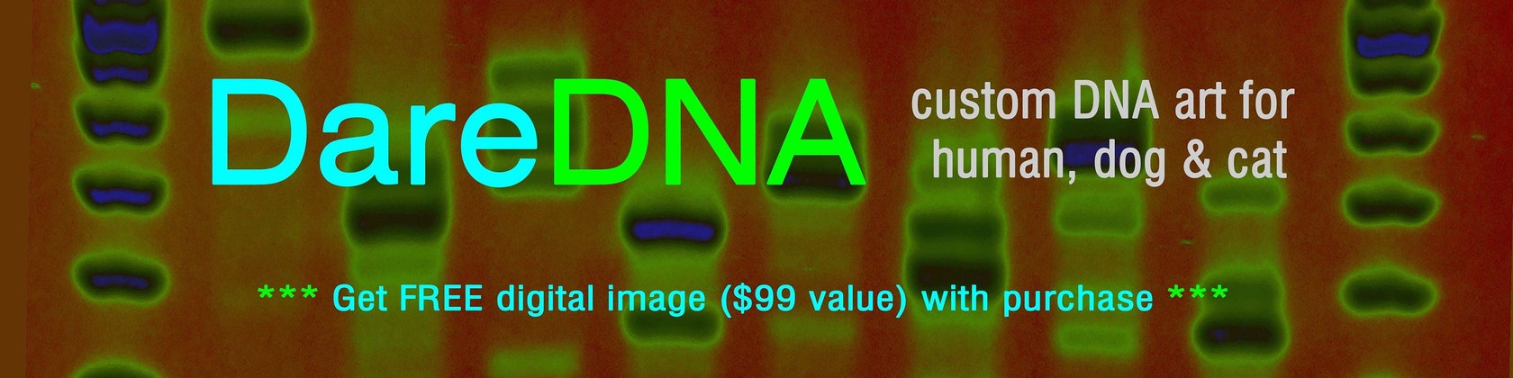 Custom DNA Art for Human Dog & Cat by DareDNA on Etsy