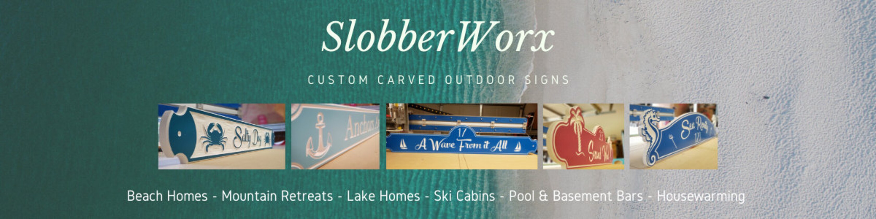 Custom Carved Outdoor signs for Homes and Business by SlobberWorx