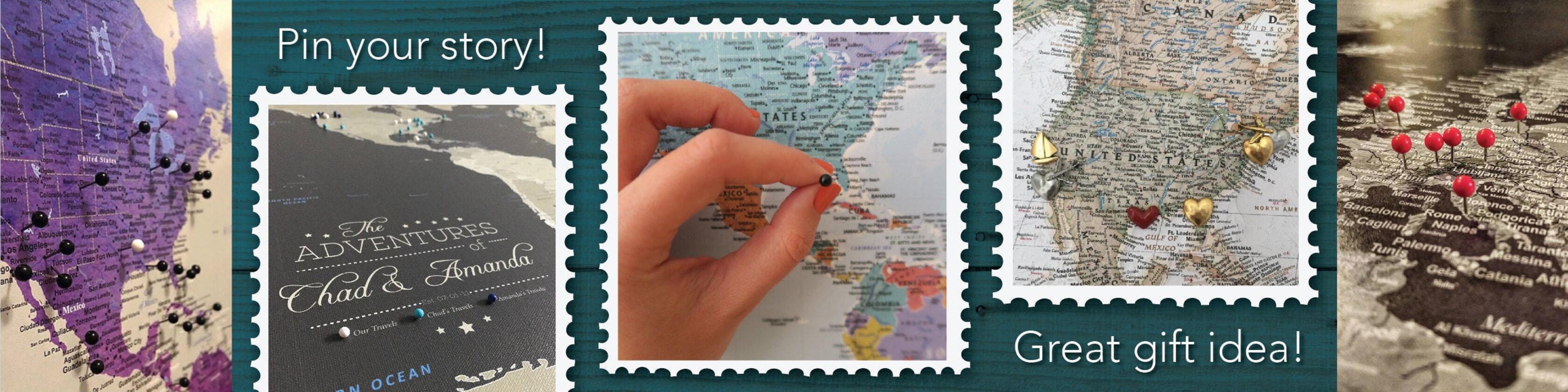 PushPinTravelMaps - Etsy