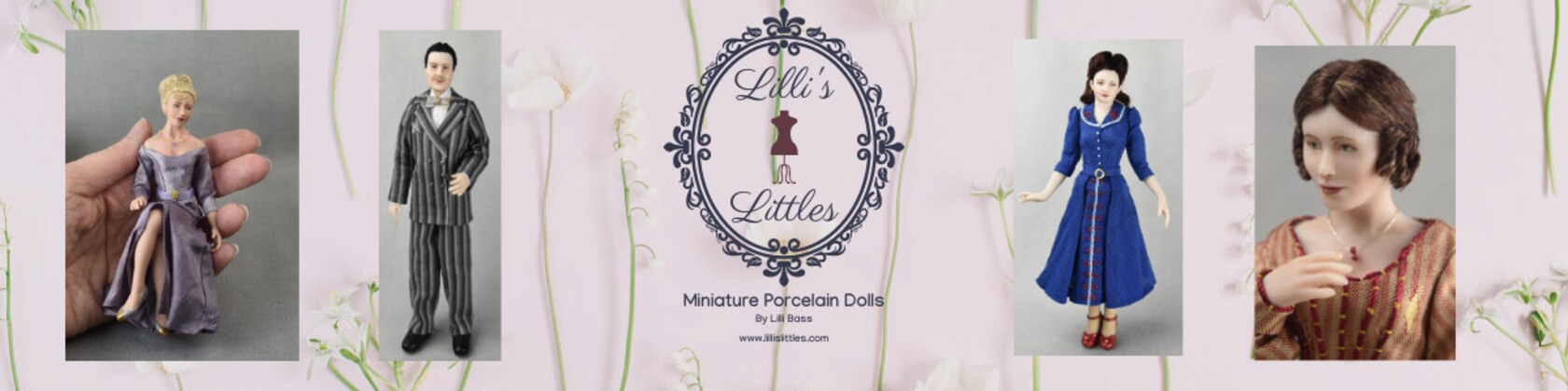 Miniature Porcelain Dolls in 1:12 Scale and by LillisLittles