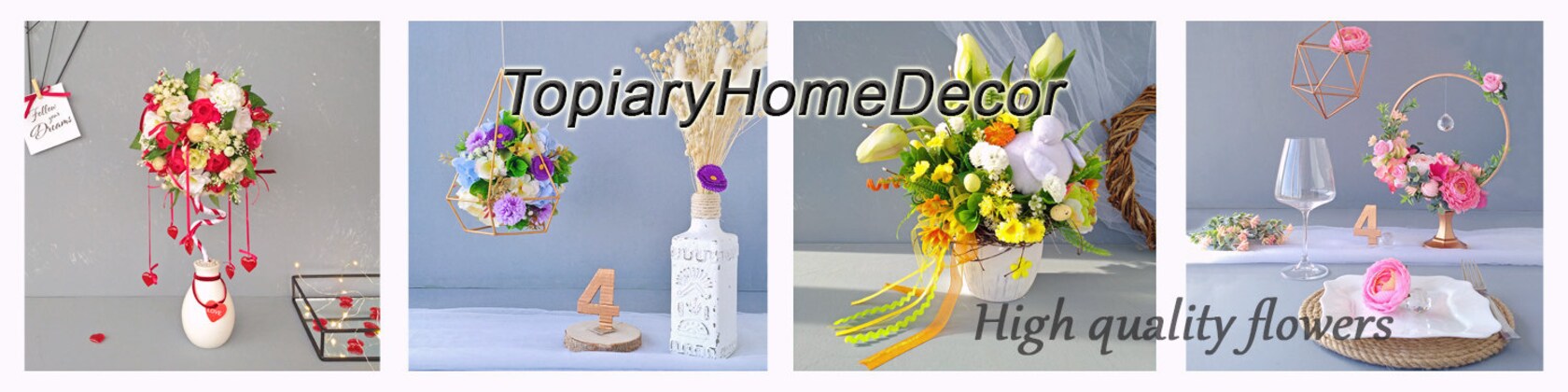 Wedding center piecesMom giftHanging floral by TopiaryHomeDecor