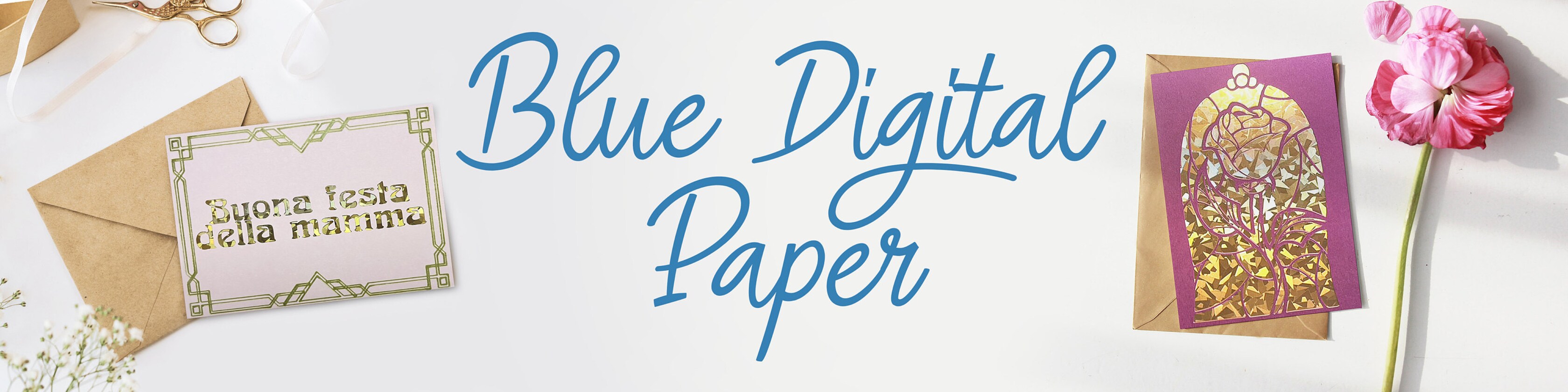 BlueDigitalPaper - Etsy