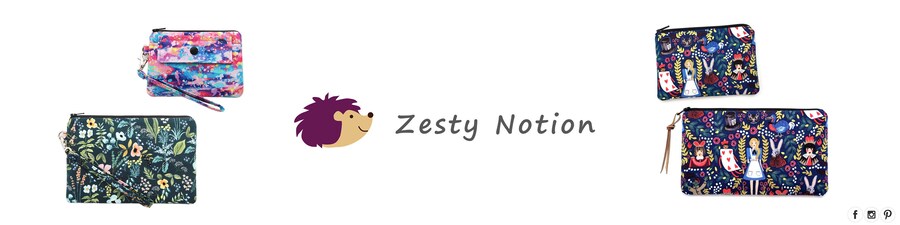 Wristlet purse snap wallet zipper pouch & key fob by ZestyNotion