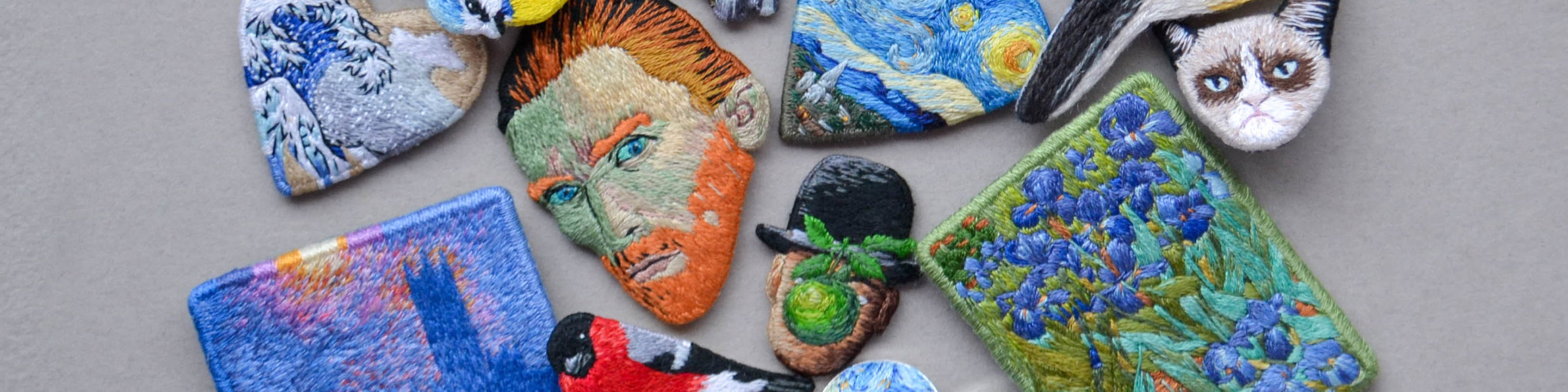 Embroidered brooch embroidery brooch by KryEmbroidery on Etsy