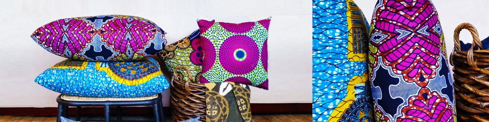 African print fabric decor & accessories by ReflektionDesign