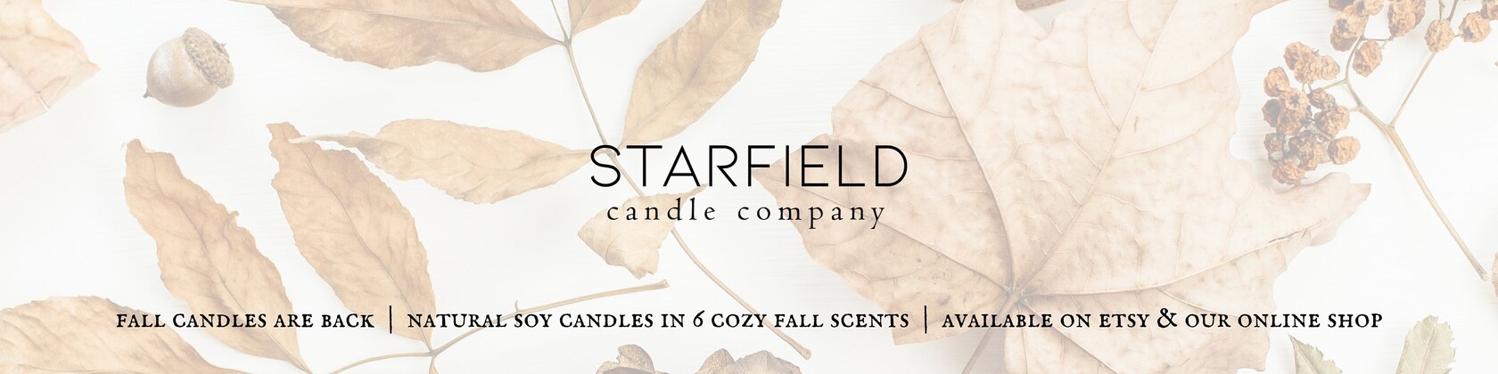 Natural soy candles hand made with Love in by StarfieldCandleCo