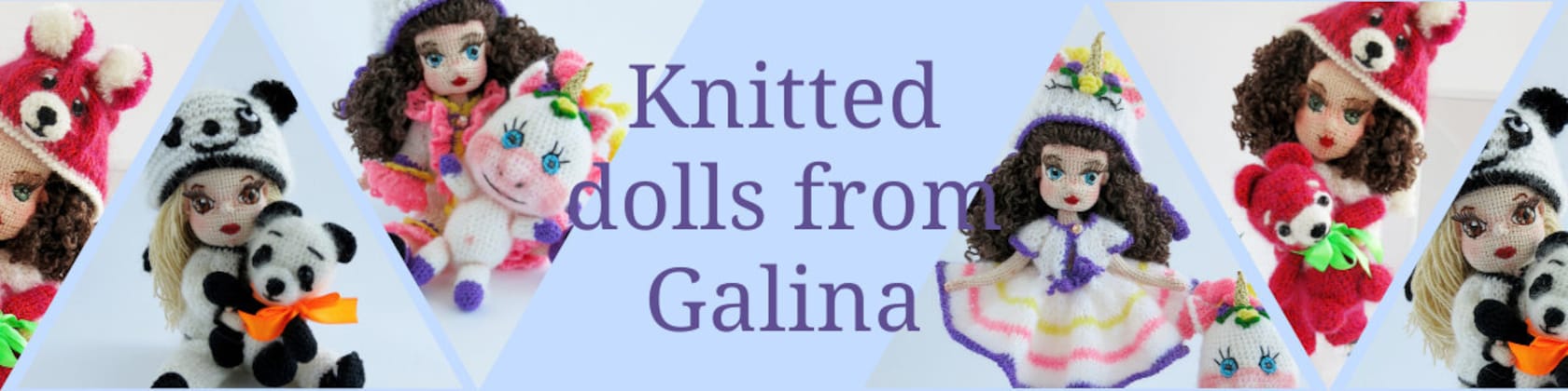 Doll to play Crochet doll amigurumi Mother's by KnittedDollsGalina