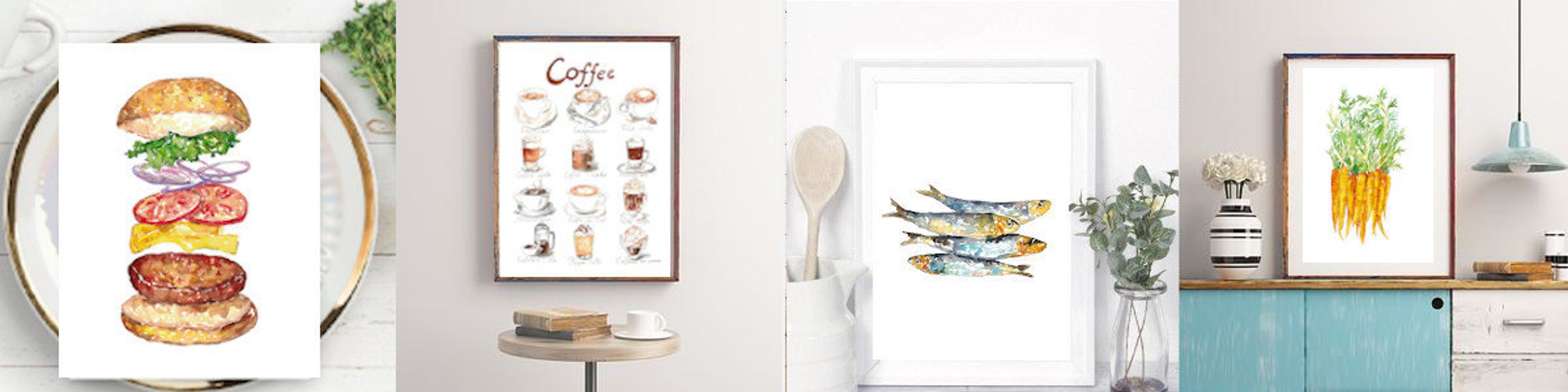 Maryna's Kitchen / Abstract watercolor kitchen by marynaskitchen