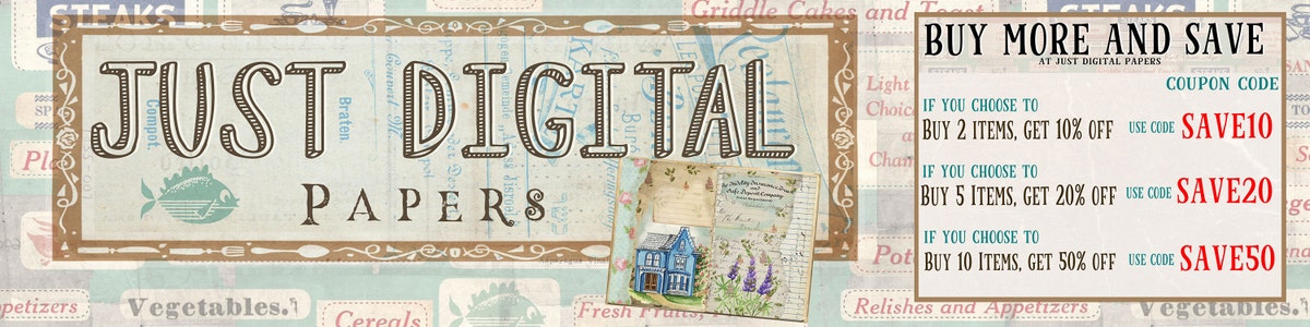 JustDigitalPapers - Etsy