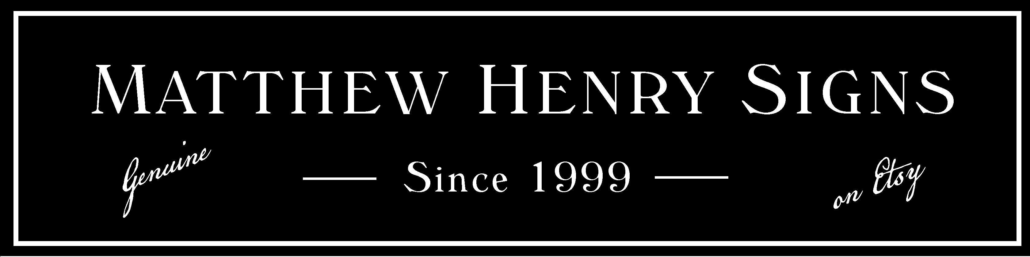MatthewHenrySigns - Etsy