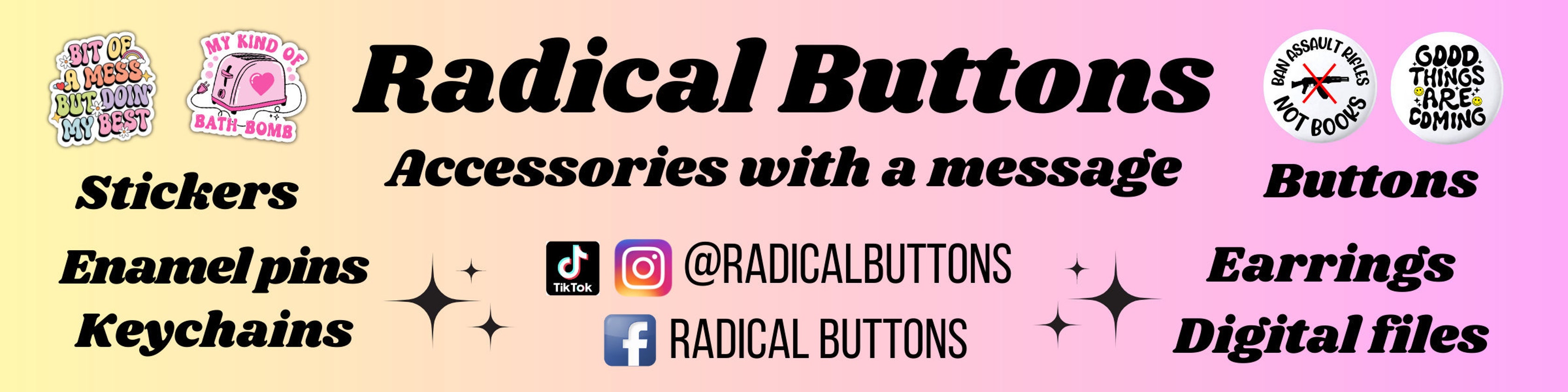 RadicalButtons1 - Etsy