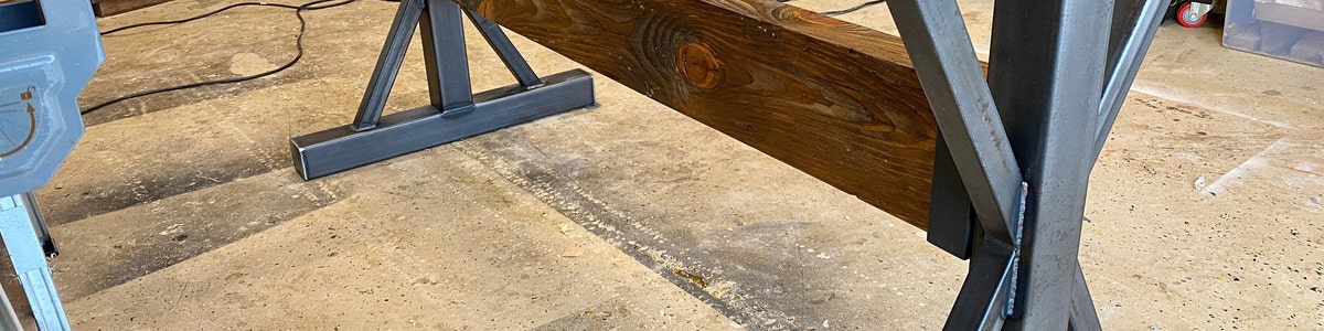 Metal table legs, modern steel bases, farmhouse table legs, Handmade In ...