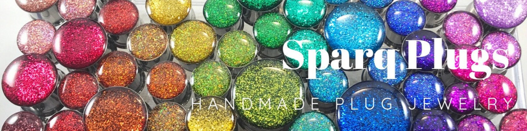 Handmade glitter & specialty plugs by SparqPlugs on Etsy