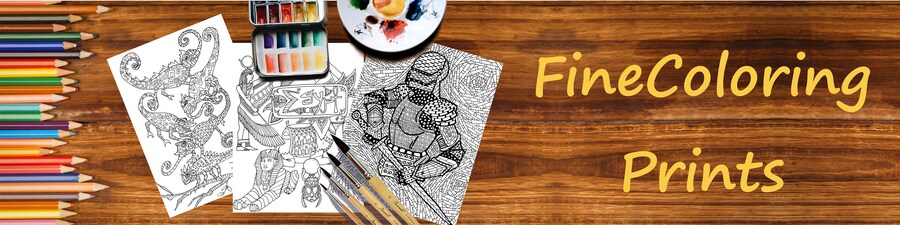 FineColoringPrints - Etsy