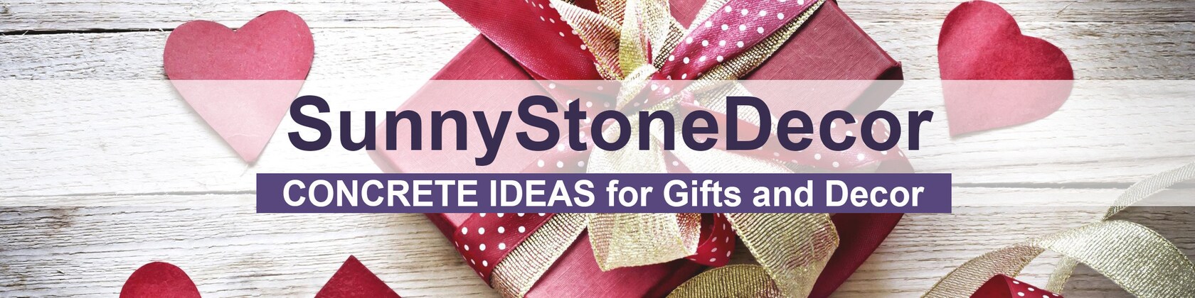 HANDMADE CONCRETE GIFTS HOME & OFFICE DECOR by SunnyStoneDecor
