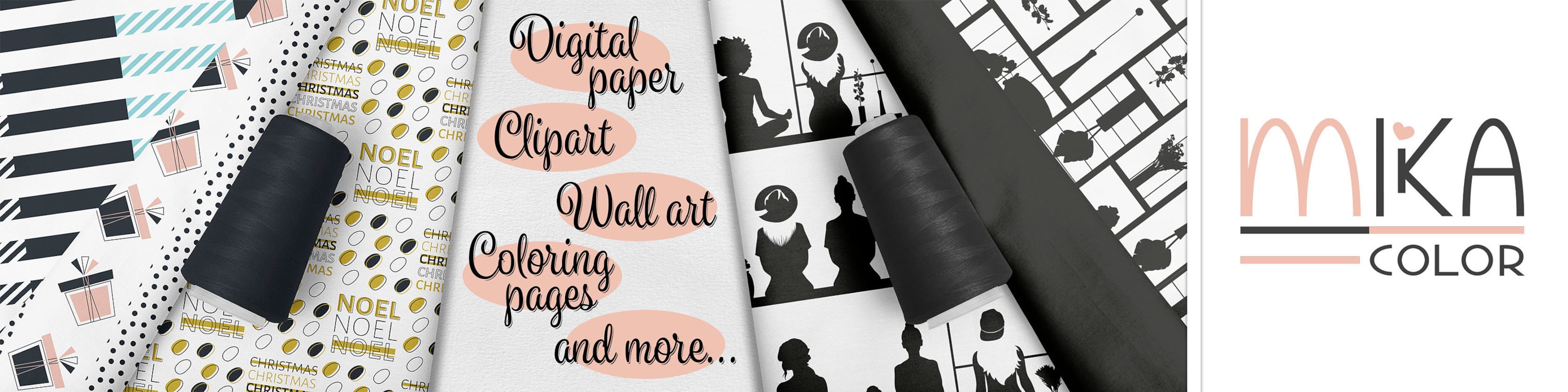 Clipart Design Resources Coloring Pages Wall Art by MikaColor