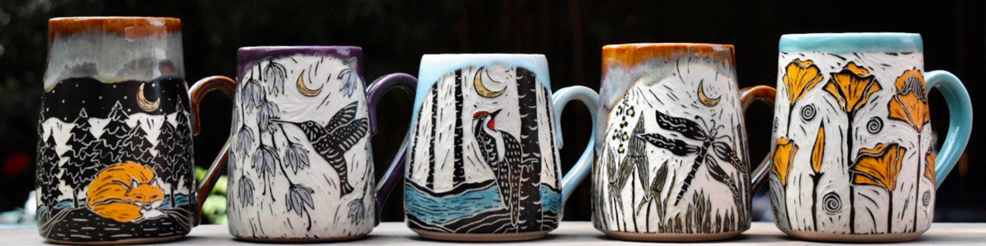 Eclectic and Earthy Pottery Made With Heart And by BeccaBeePottery