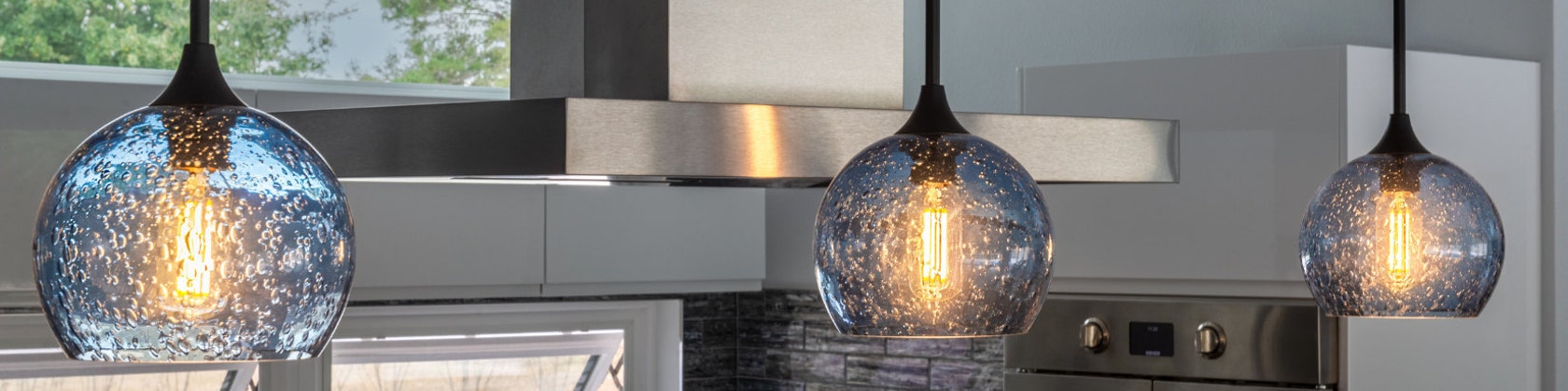 Seeded glass chandeliers store
