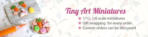 Dollhouse miniatures by TinyArtMiniatures on Etsy