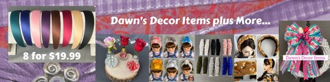 Dawn creates unique Bows Hair Access. Silk by DawnsDecorItems